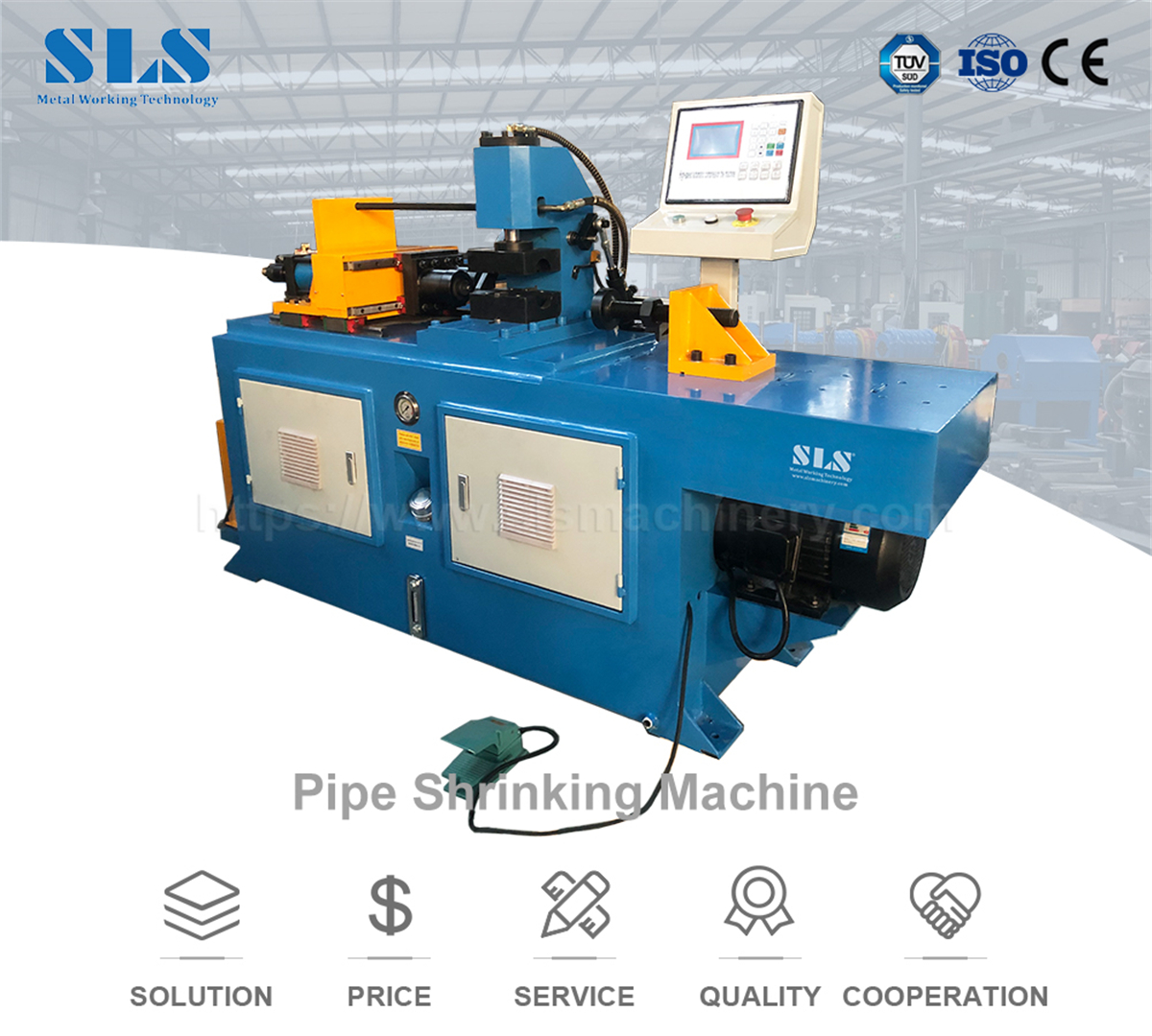 TM-40NC Type 2 Station Tube End Edge Concave Convex Shrinking Reducer ...