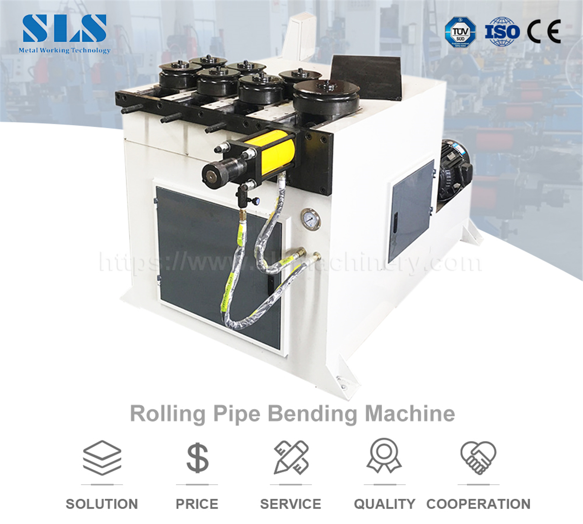 7 Rollers Hydraulic Electric Tube Rolling Machine CNC Square Tube ...