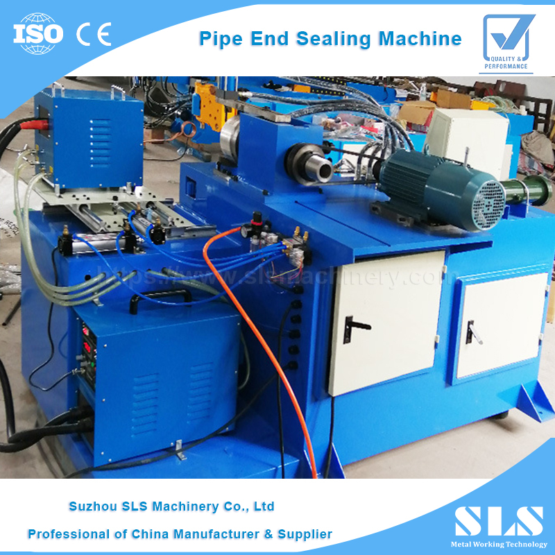 RF Heating Tube End Roll Closing Machine / Metal Steel Pipe End Sealing ...